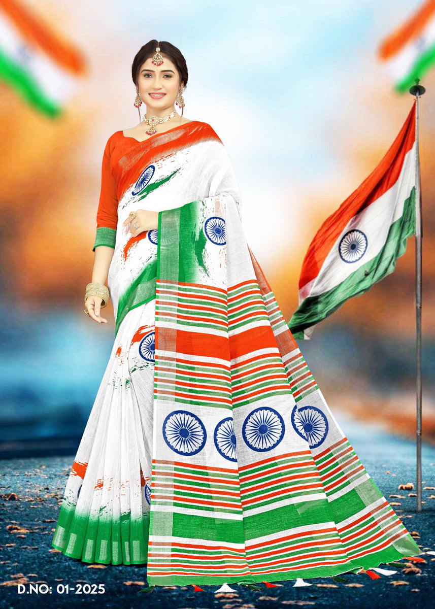 Tiranga Saree For Republic Day by Vimla Prints